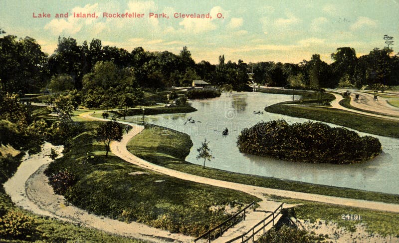 Rockefeller Park Lake And Island Picture. Image: 222384236