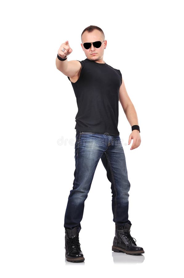 Rocker boy stock image. Image of clothing, looking, jeans - 36194731