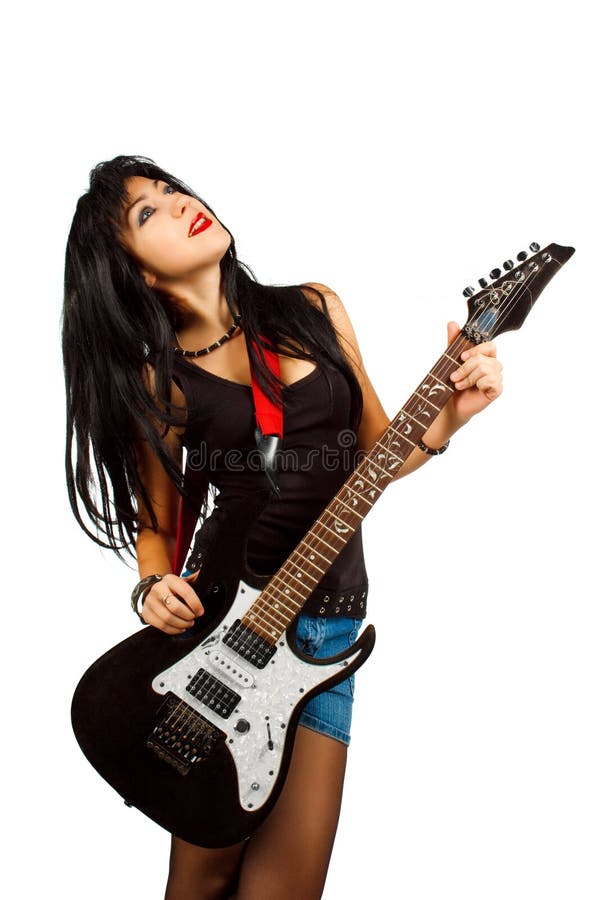 Rocker girl stock image. Image of musical, musician, punker - 21926999