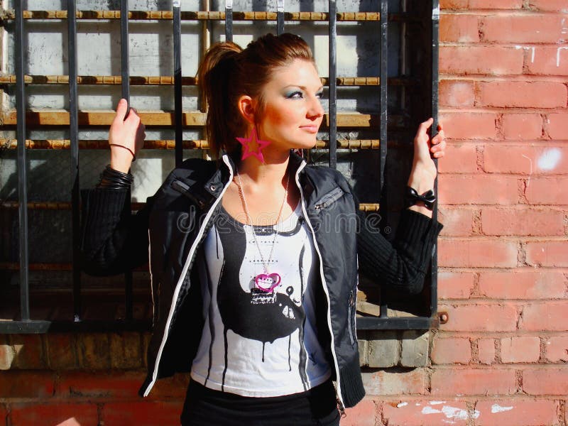 Punk Rock Girl stock image. Image of brunette, caucasian - 5141701