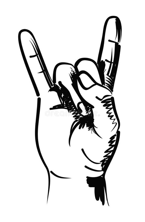 Rocker hand stock vector. Illustration of gesture, sign - 28954574