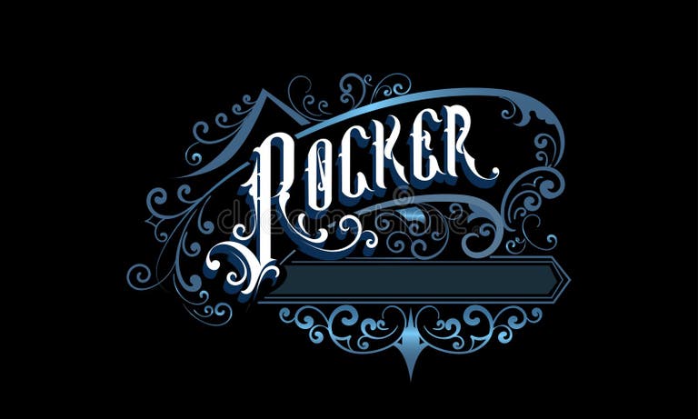 Rocker Font Stock Illustrations – 660 Rocker Font Stock Illustrations ...