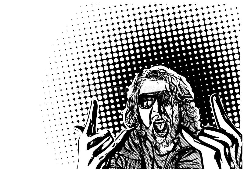 Rocker poster background stock vector. Illustration of rhythm - 47164586