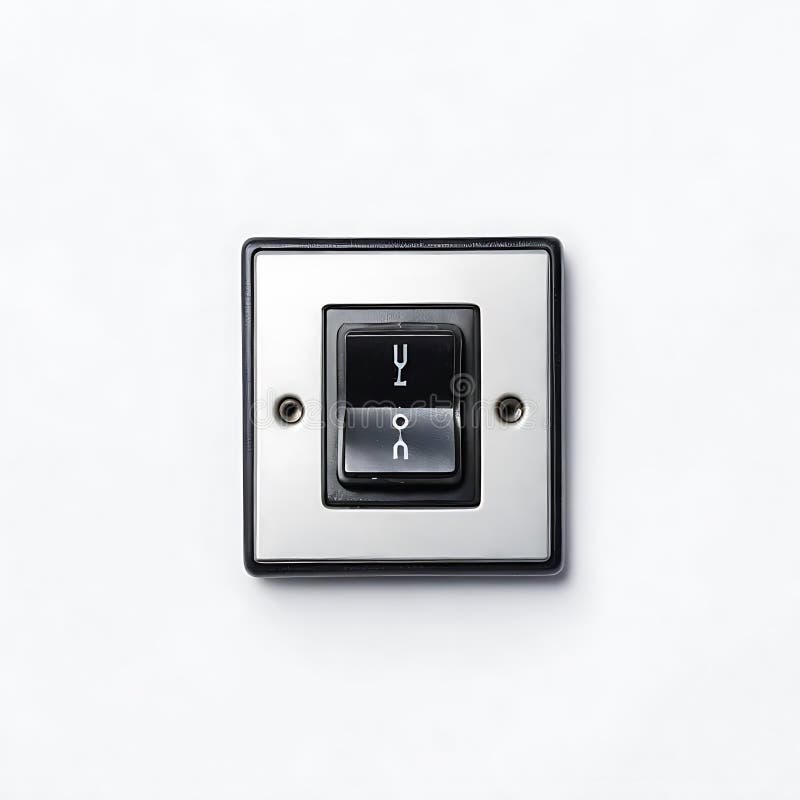 Rocker Switch Isolated on a White Background Stock Illustration ...