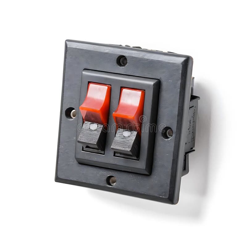 Rocker Switch Isolated on a White Background Stock Illustration ...