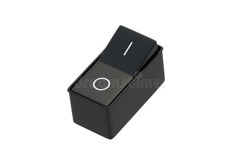 Rocker Switch Isolated on White Background Stock Illustration ...