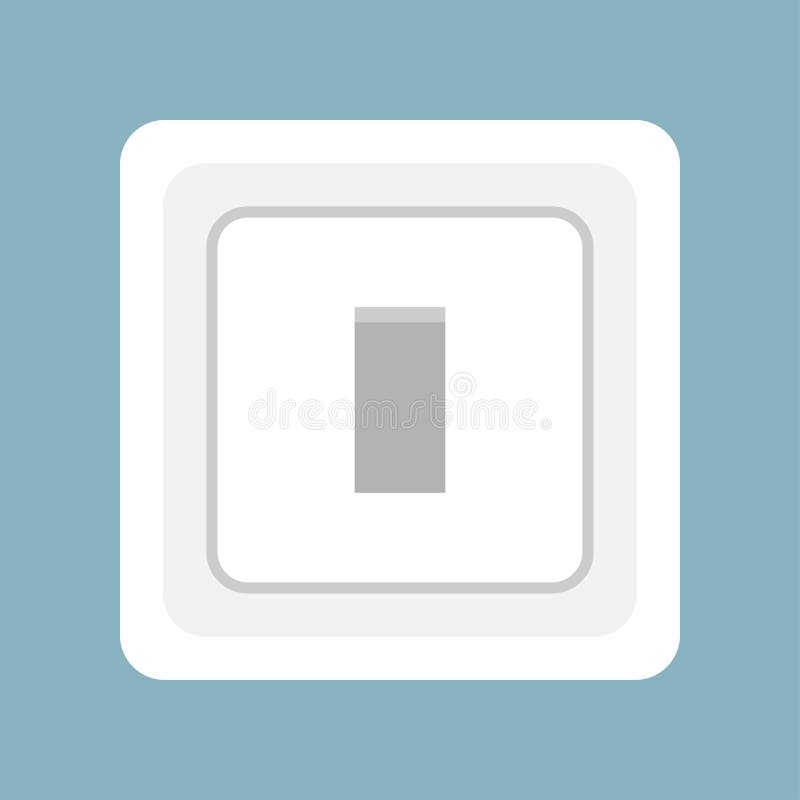 Rocker Switch Power Off Electric Power Icon. Control Turn Equipment ...