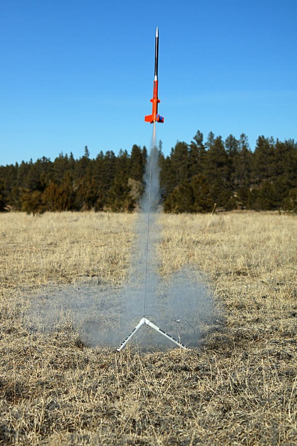 Rocket stock image. Image of field, smoke, arizona, launching - 12976555