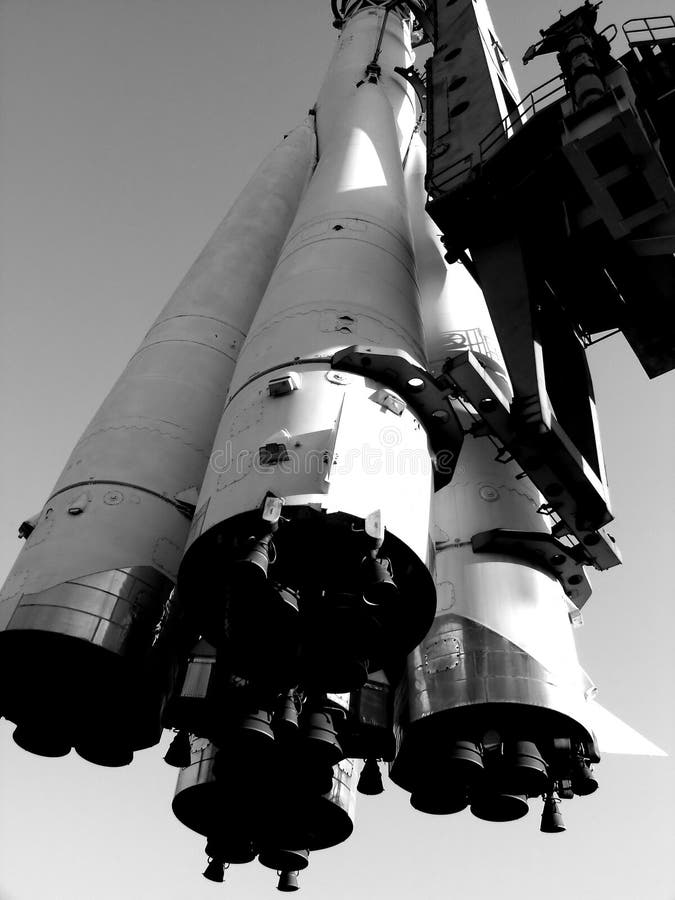 Rocket Boosters Against Black Background Editorial Stock Image - Image ...