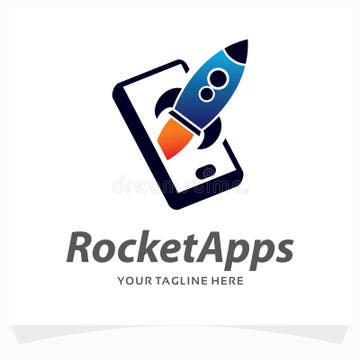 Rocket Apps Logo Design Template Stock Vector - Illustration of design ...