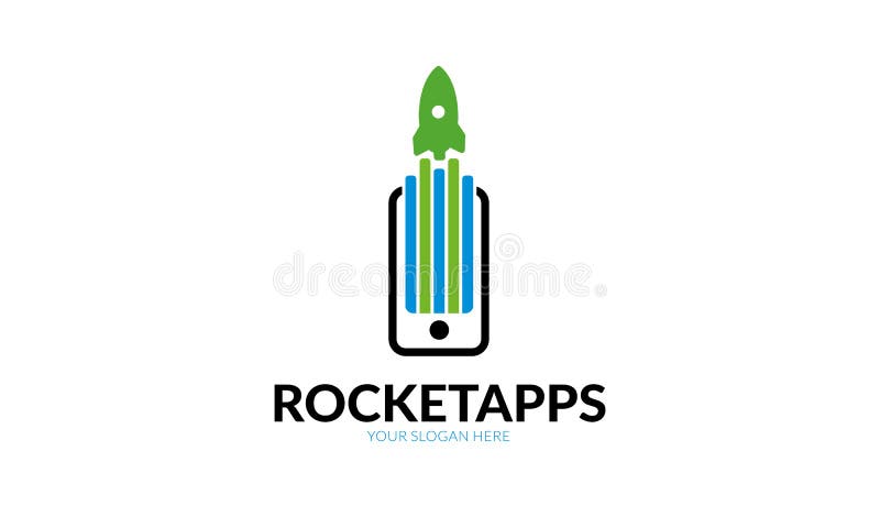 Rocket Apps Logo Design Template Stock Vector - Illustration of design ...