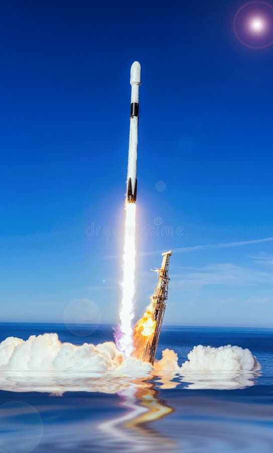 A Rocket and a Beautiful Water Reflection. the Elements of this Image ...