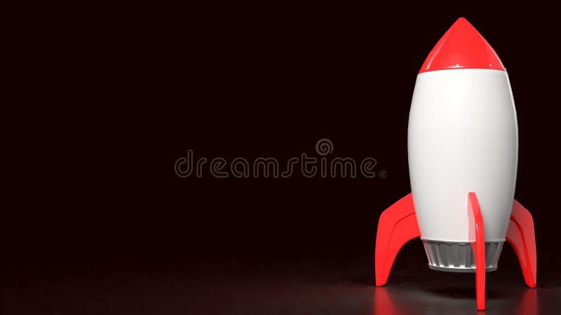 The Rocket on Black Background for Business Concept 3d Rendering Stock ...