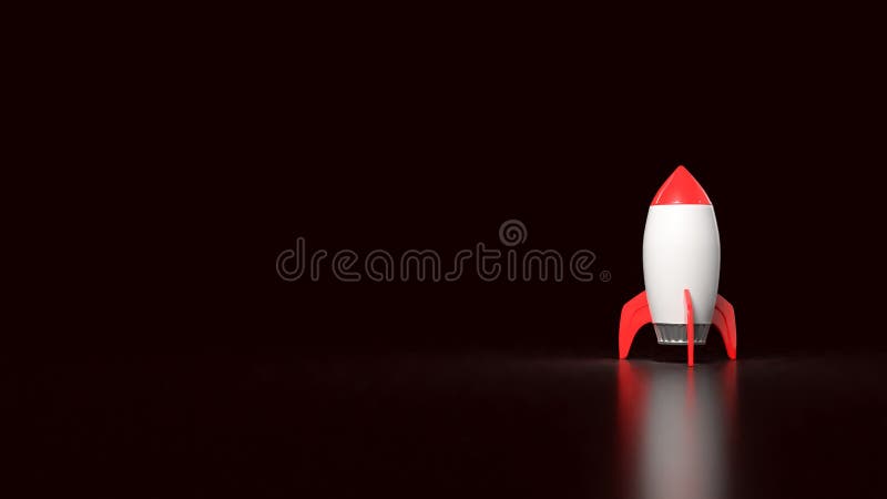 The Rocket on Black Background for Business Concept 3d Rendering Stock ...