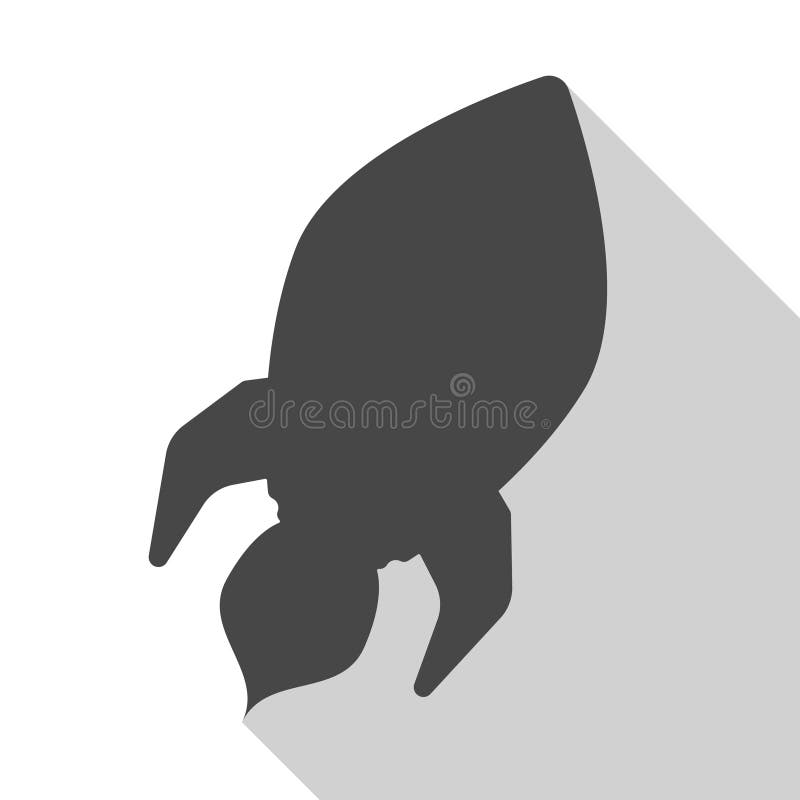 Rocket Black Vector Icon. Space Rocket Logo. Rocket Launch Symbol ...