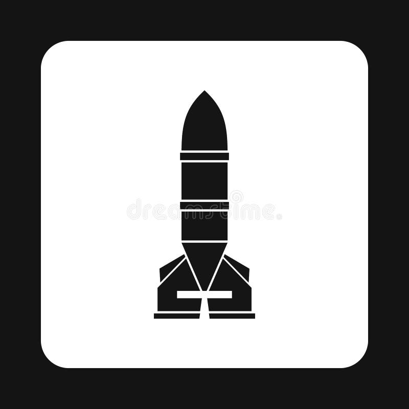 Rocket Bomb Icon, Simple Style Stock Vector - Illustration of missile ...