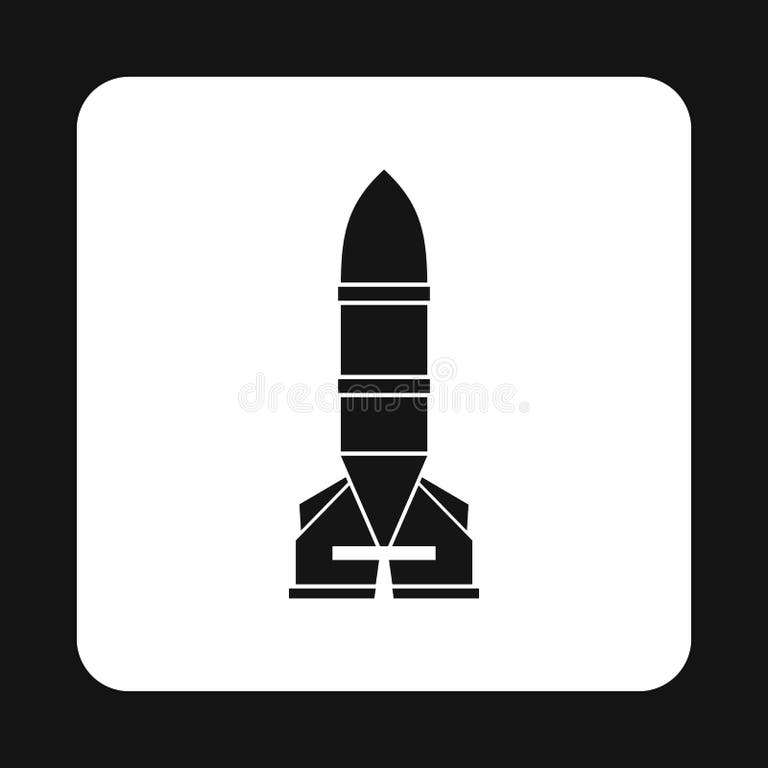 Rocket Bomb Icon, Simple Style Stock Vector - Illustration of missile ...