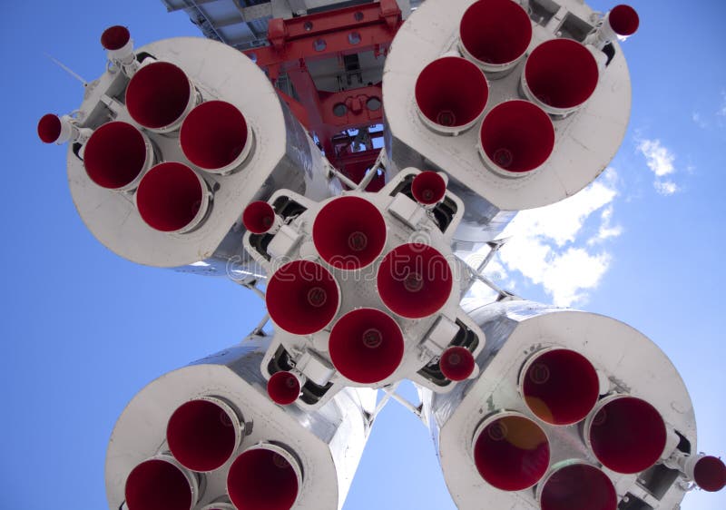 Bottom Of A Rocket Shows Its Jets Stock Image - Image of ships ...