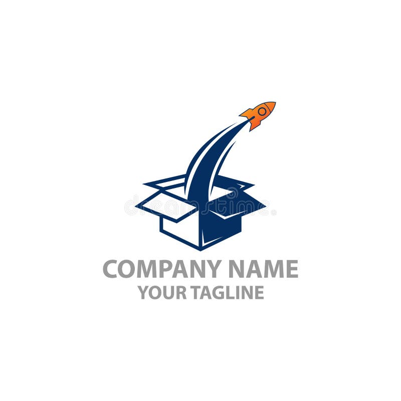 Rocket Box Logo Design Template. Vector Illustration Stock Vector ...