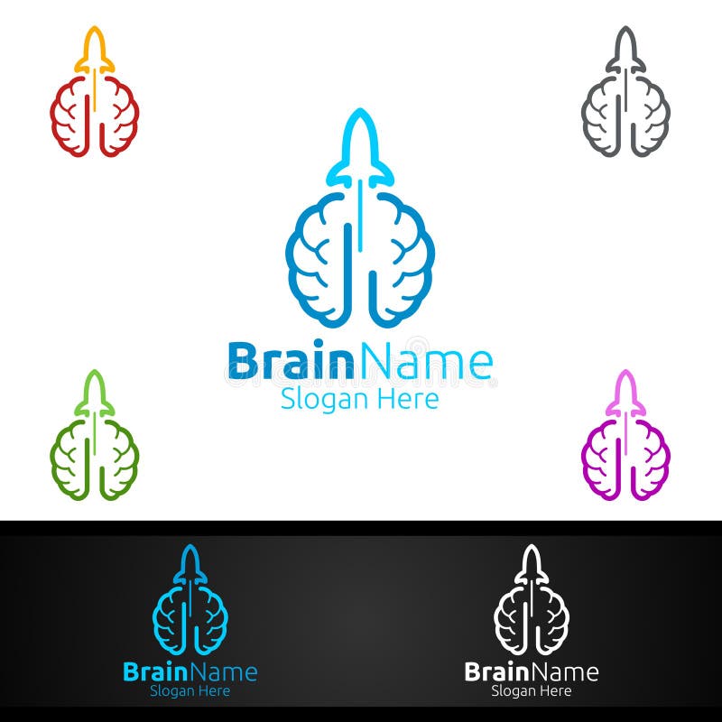 Rocket Brain Logo with Think Idea Concept Design Stock Vector ... Rocket Brain Logo with Think Idea Concept Design Stock Vector ...