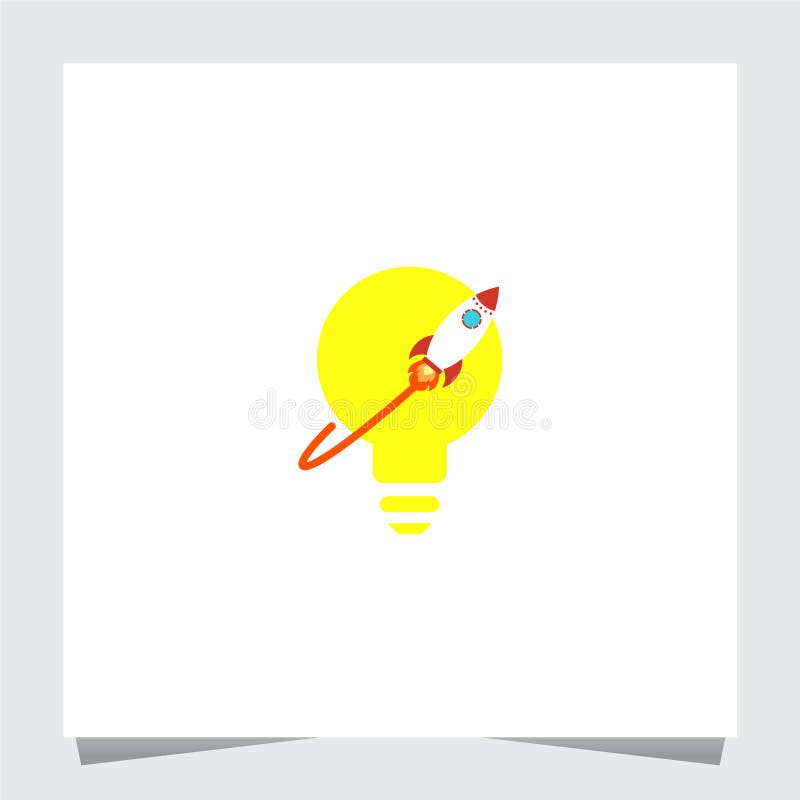 Rocket Bulb Logo Inspirations. Boost Idea Icons Stock Vector ...