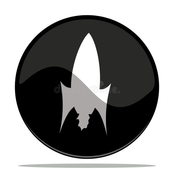 Rocket button stock vector. Illustration of travel, space - 4972606