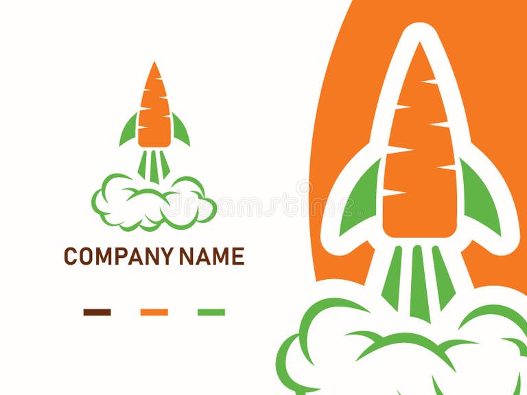 Carrot Rocket: Vibrant Green and Orange Startup Logo Design, Modern ...