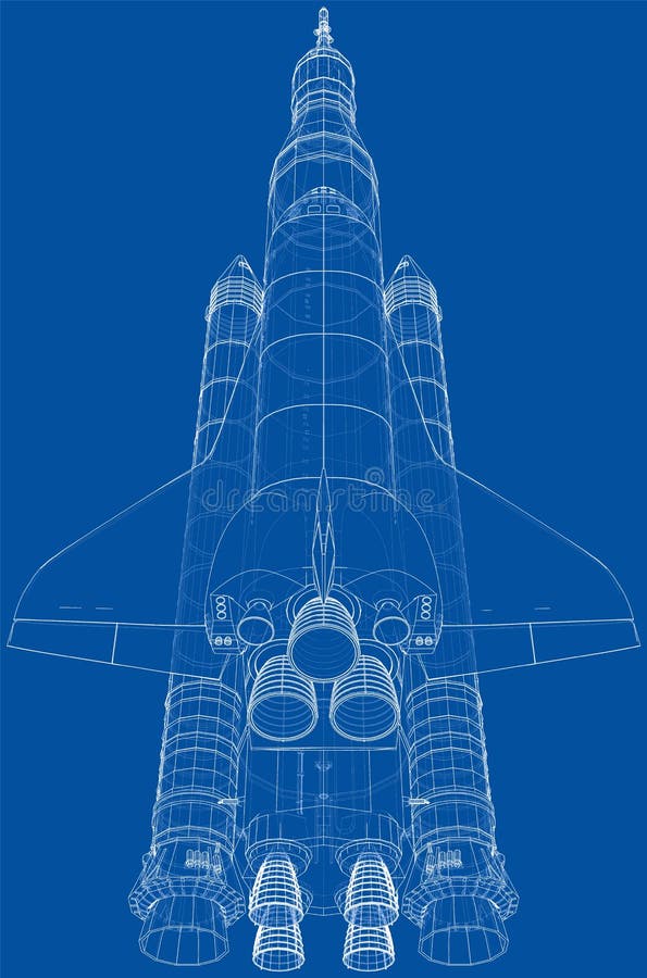 Rocket Carrying Space Shuttle Stock Vector - Illustration of spacecraft ...