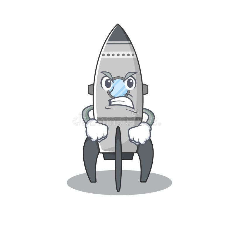 Angry rocket cartoon stock illustration. Illustration of isolated ...