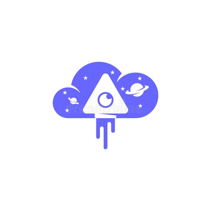 Rocket Cloud Logo Icon Vector Template, Creative Design, Symbol Stock ...