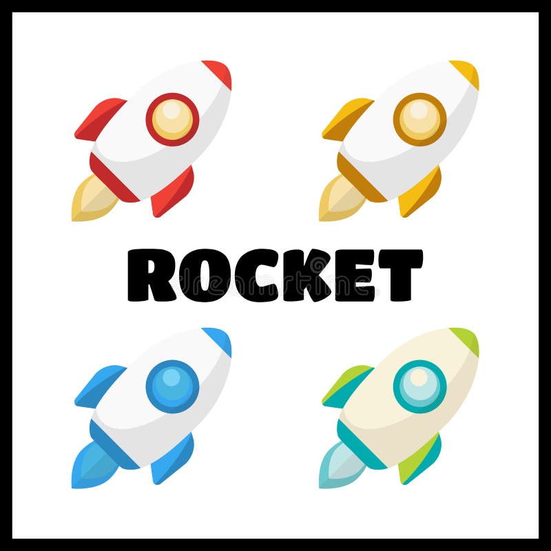 Rocket collection icon stock illustration. Illustration of icon - 82332553