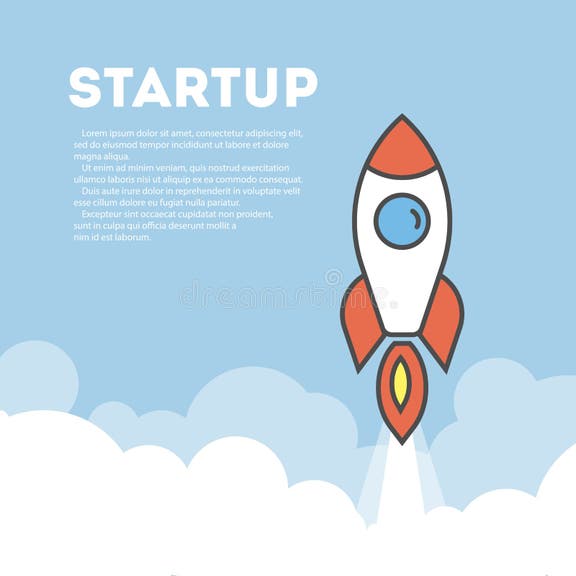 Rocket Concept De Démarrage Illustration de Vecteur - Illustration du ...