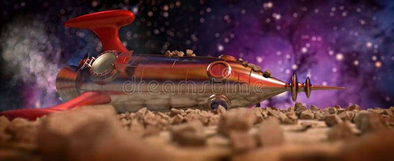 Rocket Crash stock illustration. Illustration of ship - 43943968