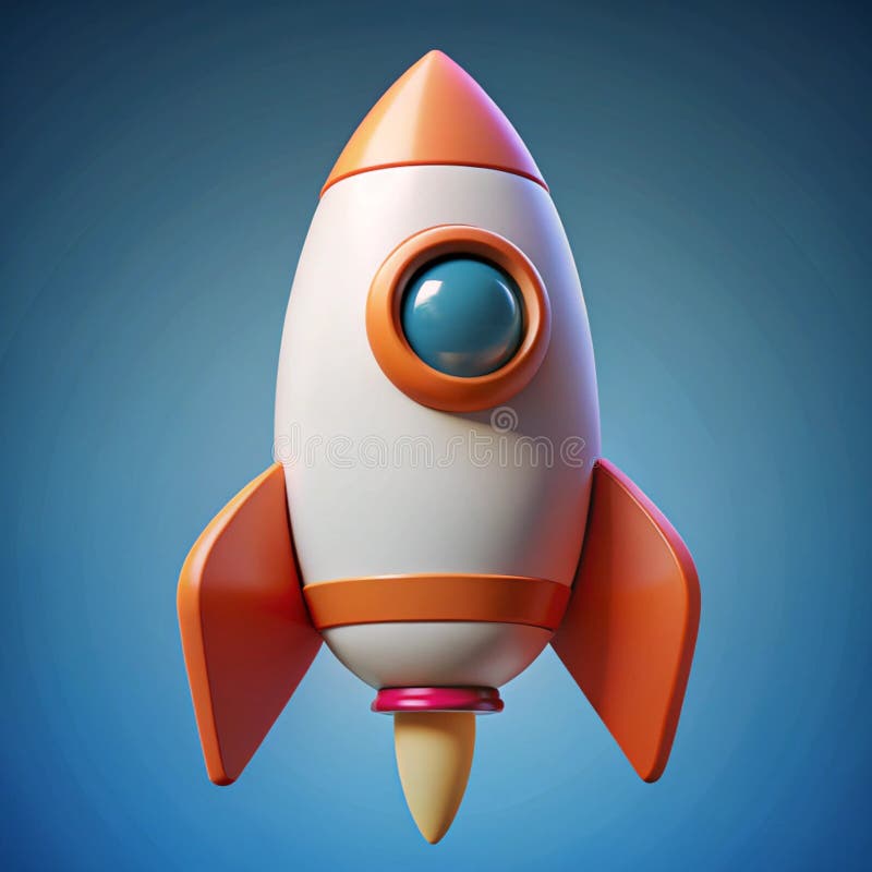 Rocket 3D icon stock illustration. Illustration of concept - 363211012
