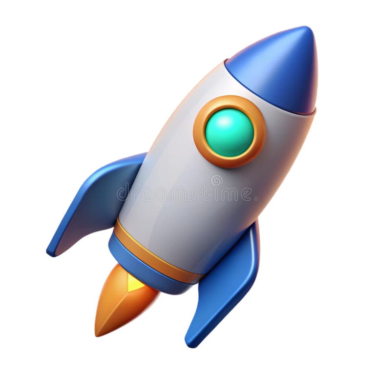 Rocket 3D Icon stock image. Image of rocket, technology - 358576139