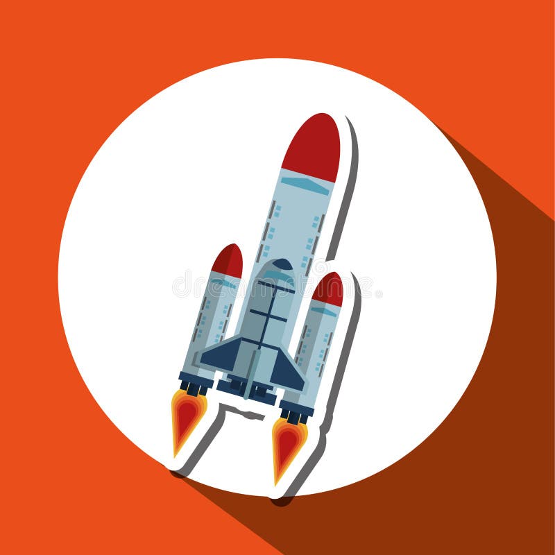 Rocket Design. Science Concept. Cosmos Icon, Vector Illustration Stock ...