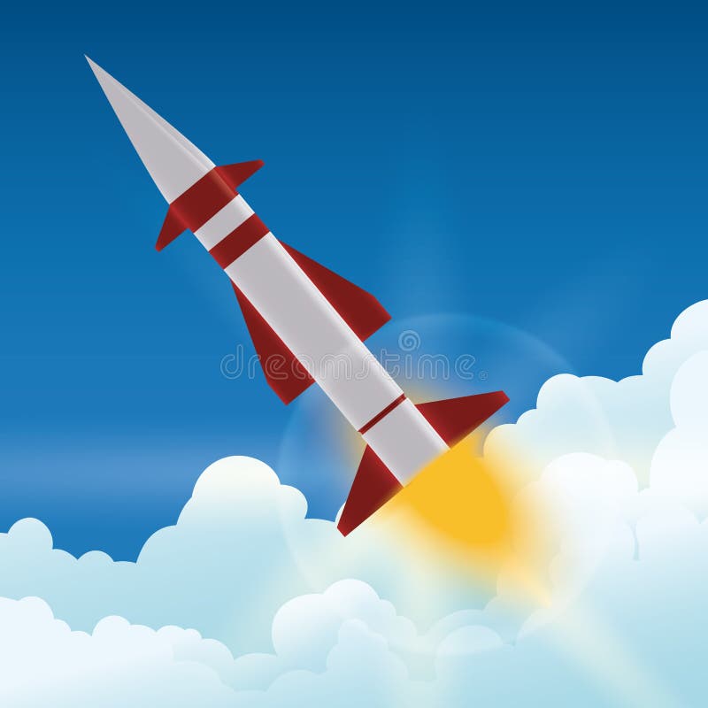 Rocket digital design. stock vector. Illustration of technology - 58471134