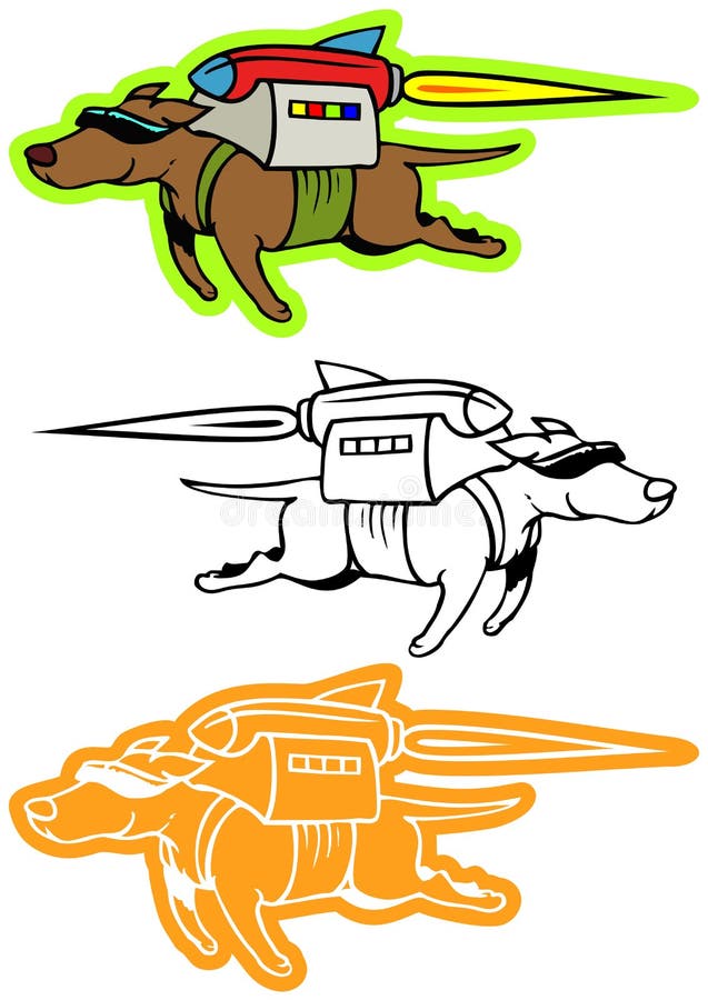Rocket Dog stock vector. Illustration of pack, science - 69941782