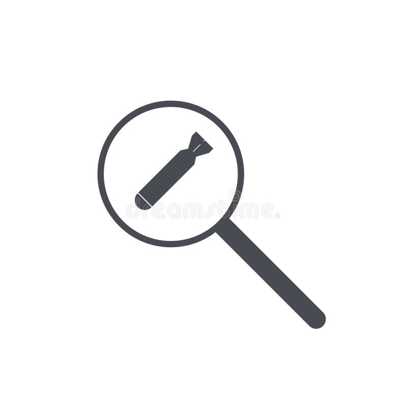 Rocket Drop Location Icon. Potential Danger Icon Stock Vector ...