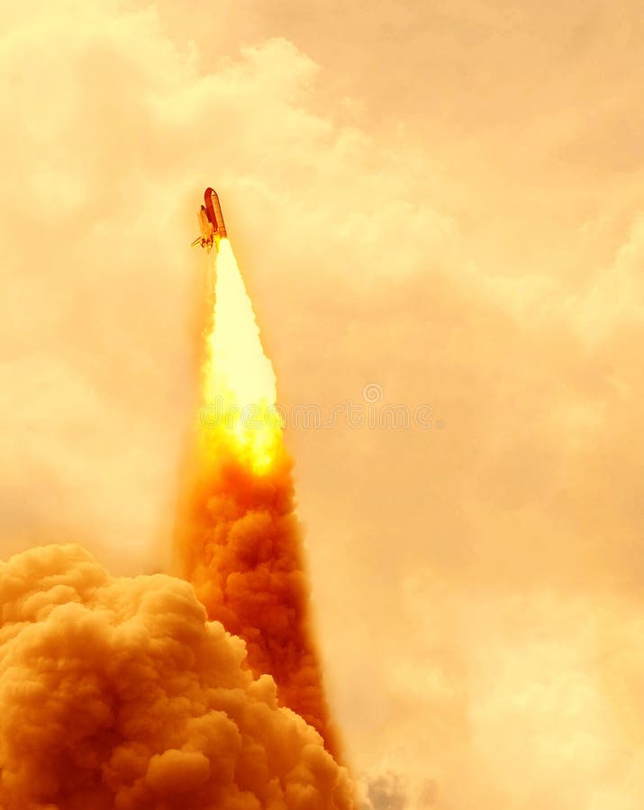 Rocket. the Elements of this Image Furnished by NASA Stock Photo ...