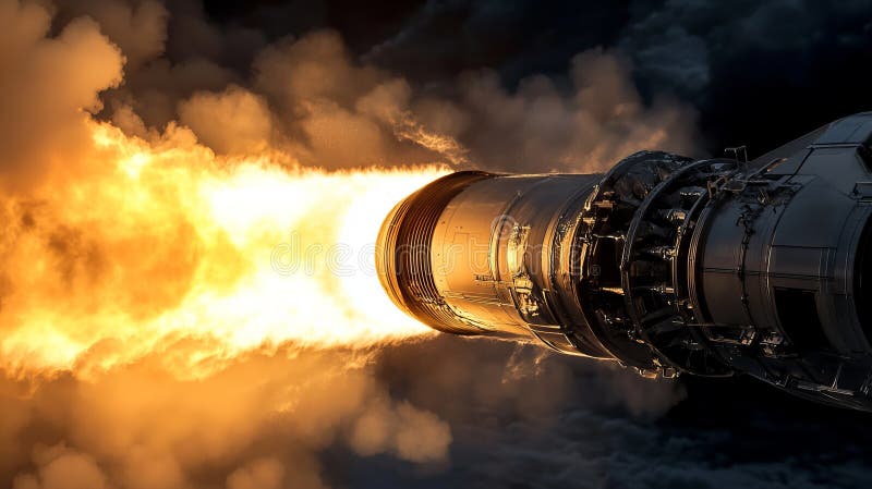 Rocket Engine Ignites with Powerful Flames before a Milestone Launch in ...