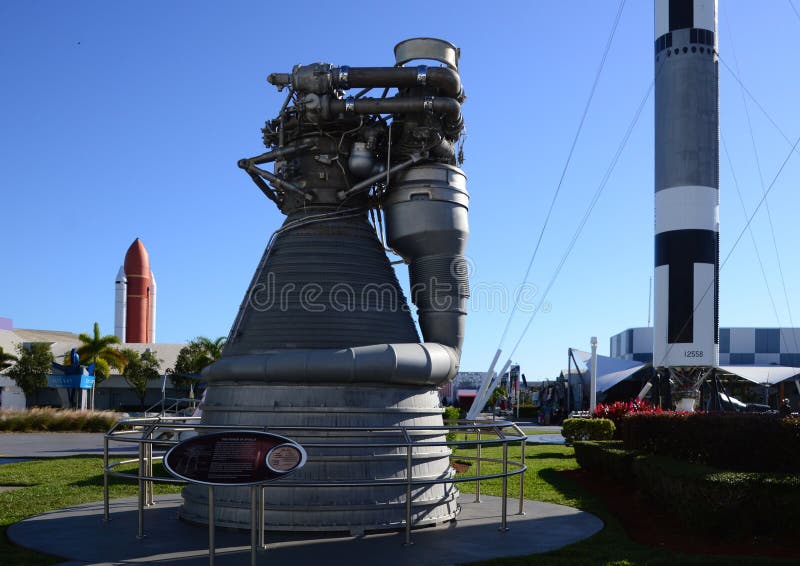 Rocket Engine in Kennedy Space Center, Florida Editorial Photography ...