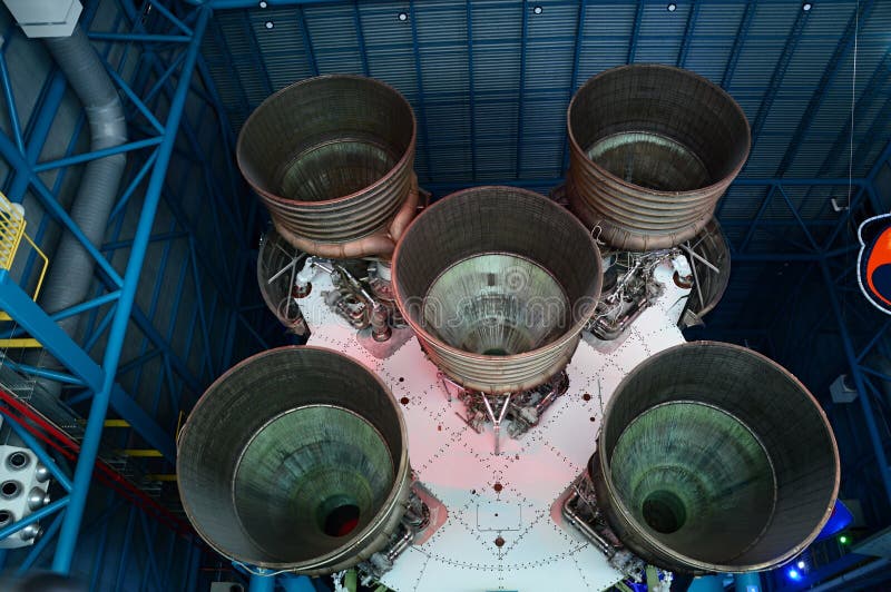 Rocket Engine in Kennedy Space Center, Florida Stock Image - Image of ...