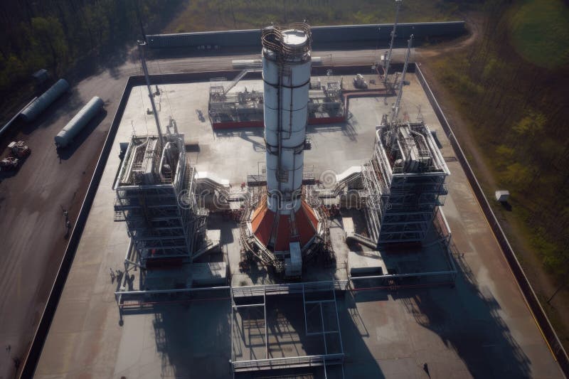 Rocket Engine Test Facility from an Aerial Perspective Stock ...