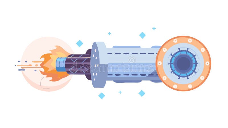 Rocket Engine Thrust Space Propulsion System, Vector Design Generative ...