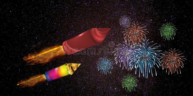 Rocket explosion. stock illustration. Illustration of shapes - 184235376