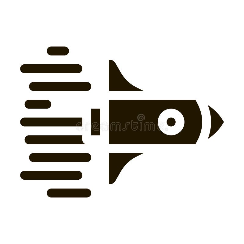 Rocket Fast Fly Icon Vector Glyph Illustration Stock Vector ...