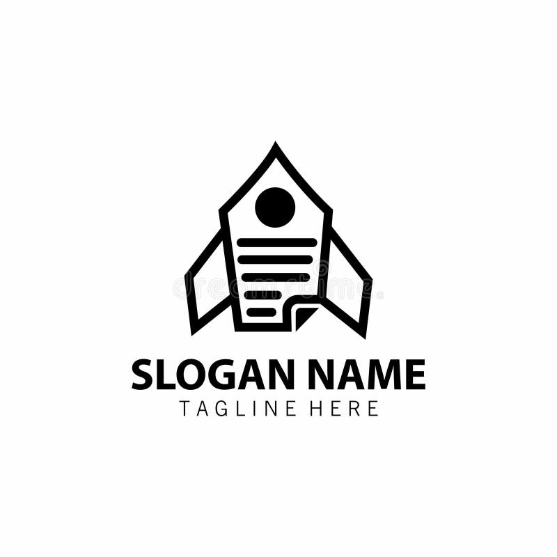 Rocket File Logo Design Vector Stock Illustration - Illustration of ...