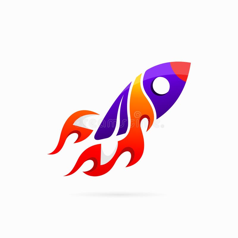 Rocket Fire Logo, Fire Rocket Logo Stock Vector - Illustration of ...