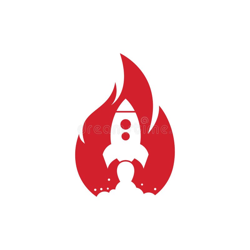 Rocket Fire Logo Design. Fire and Rocket Logo Stock Vector ...
